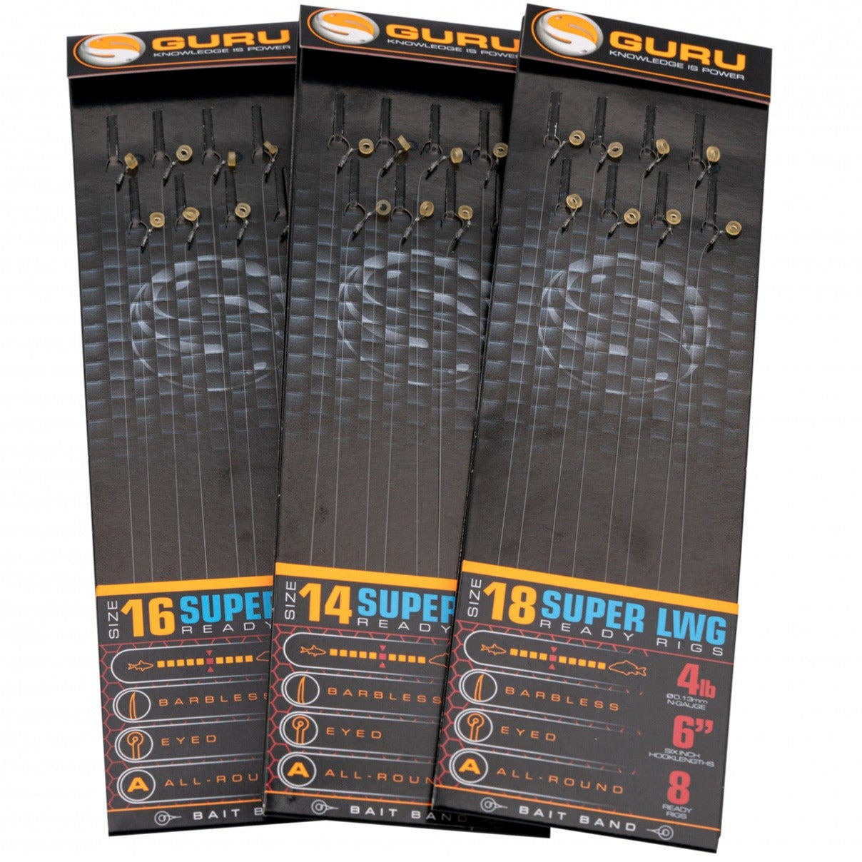 Guru 6" Super LWG Bait Band Ready Rigs - Onderlijnen - Carpshop24